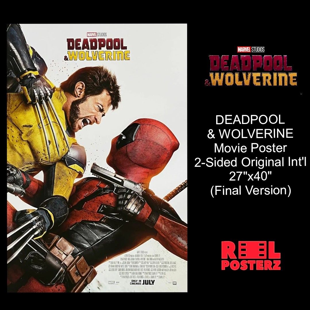 DEADPOOL & WOLVERINE (2024) Movie Poster 2-Sided Original International ...