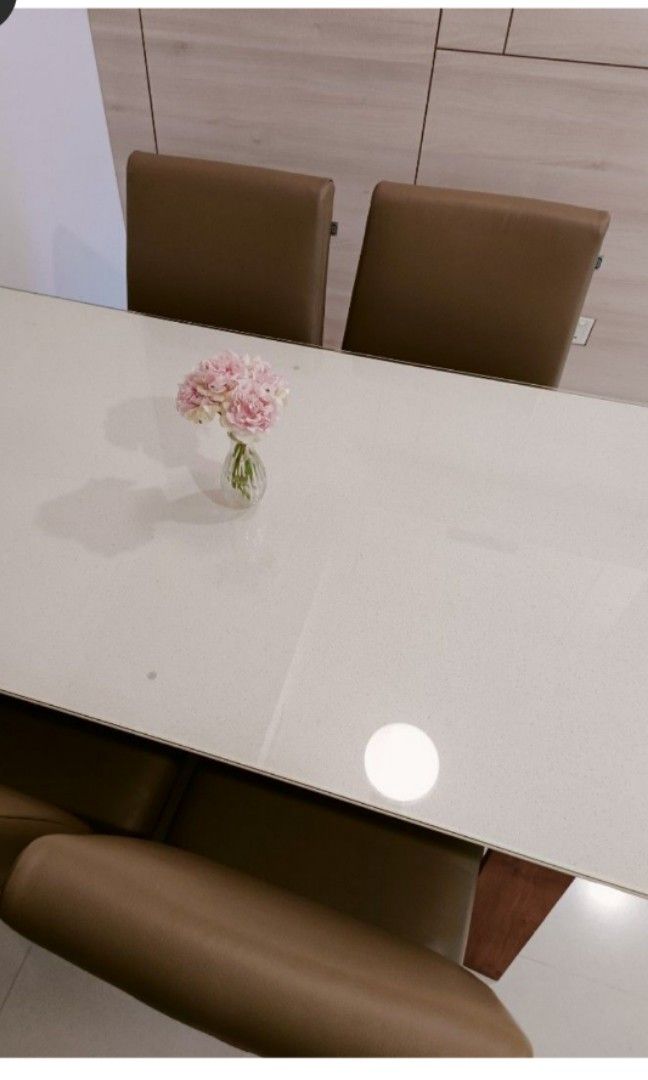 Cellini Dining Table And Chairs (with tempered glass), Furniture & Home ...