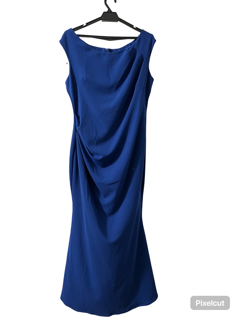 Fishtail maxi dress with pleating detail, Women's Fashion, Dresses ...