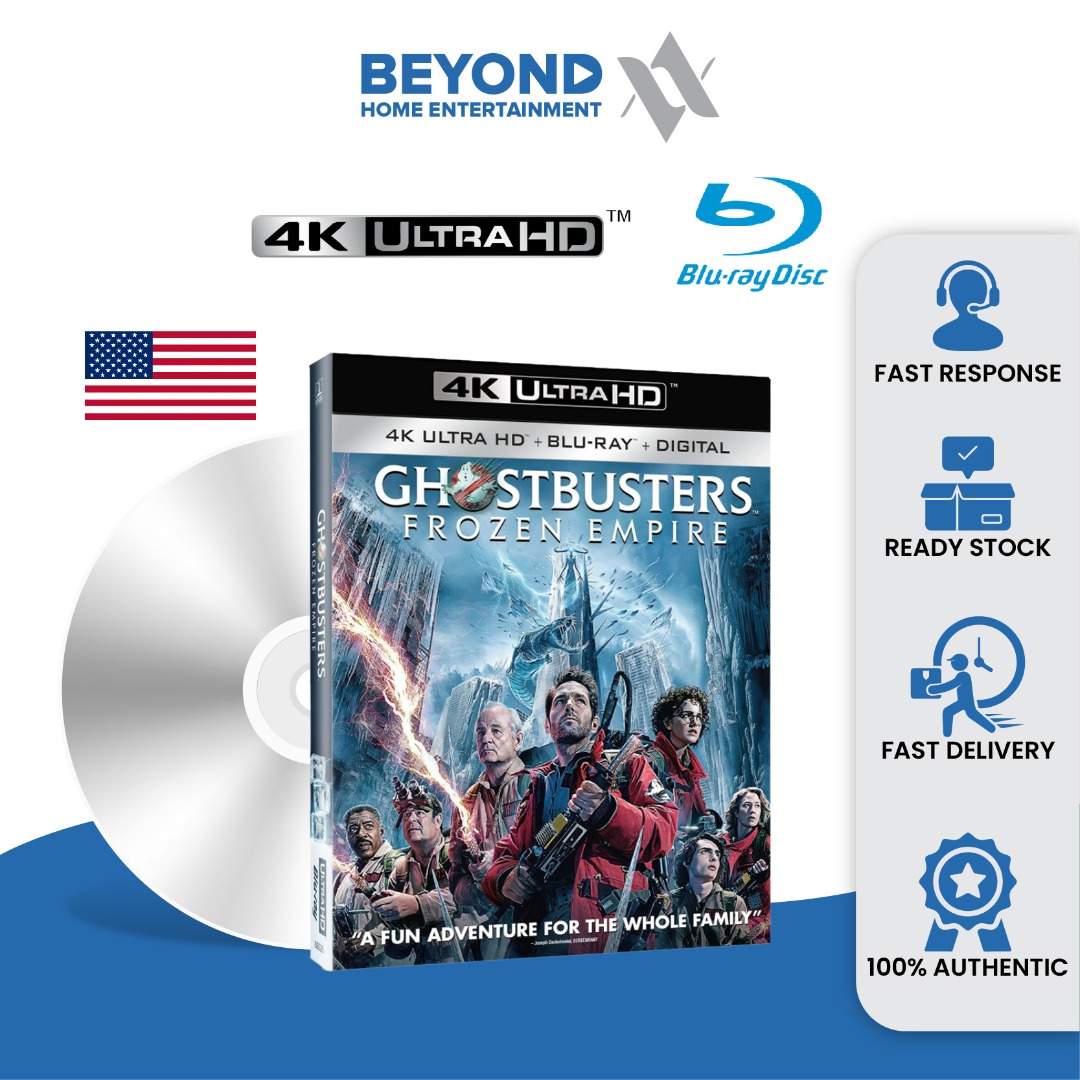 Ghostbusters: Frozen Empire [4K Ultra HD + Bluray], Hobbies & Toys, Music & Media, CDs & DVDs on ...