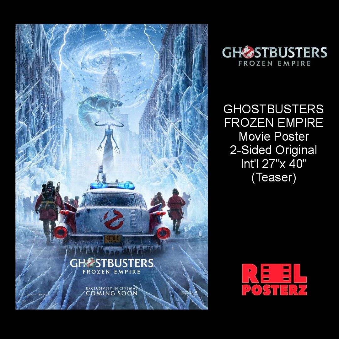 GHOSTBUSTERS FROZEN EMPIRE (2024) Movie Poster 2-Sided Original International 27"x 40" (Teaser ...