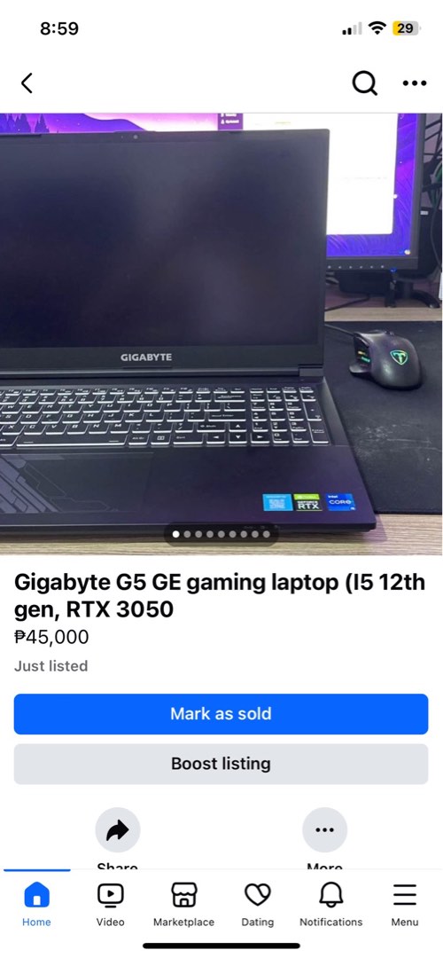 Gigabyte G5 GE Gaming laptop (I5 12th gen, RTX 3050), Computers & Tech ...