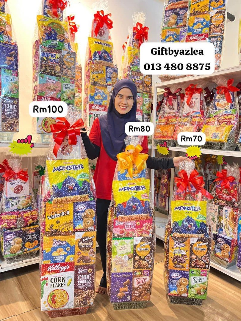 Hamper makanan dan minuman ready stock, Food & Drinks, Gift Baskets ...