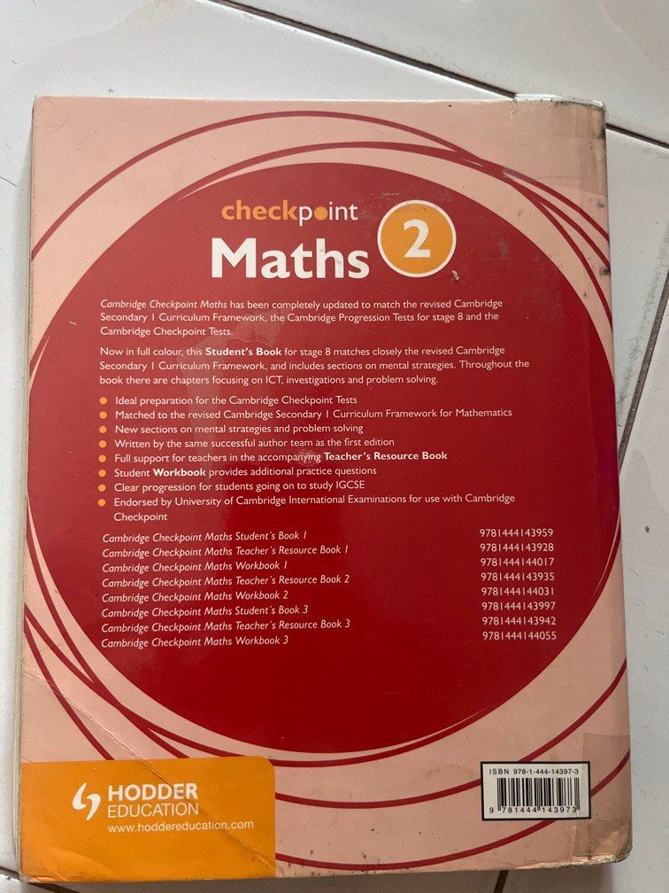Hodder checkpoint Maths 2, Hobbies & Toys, Books & Magazines, Textbooks ...
