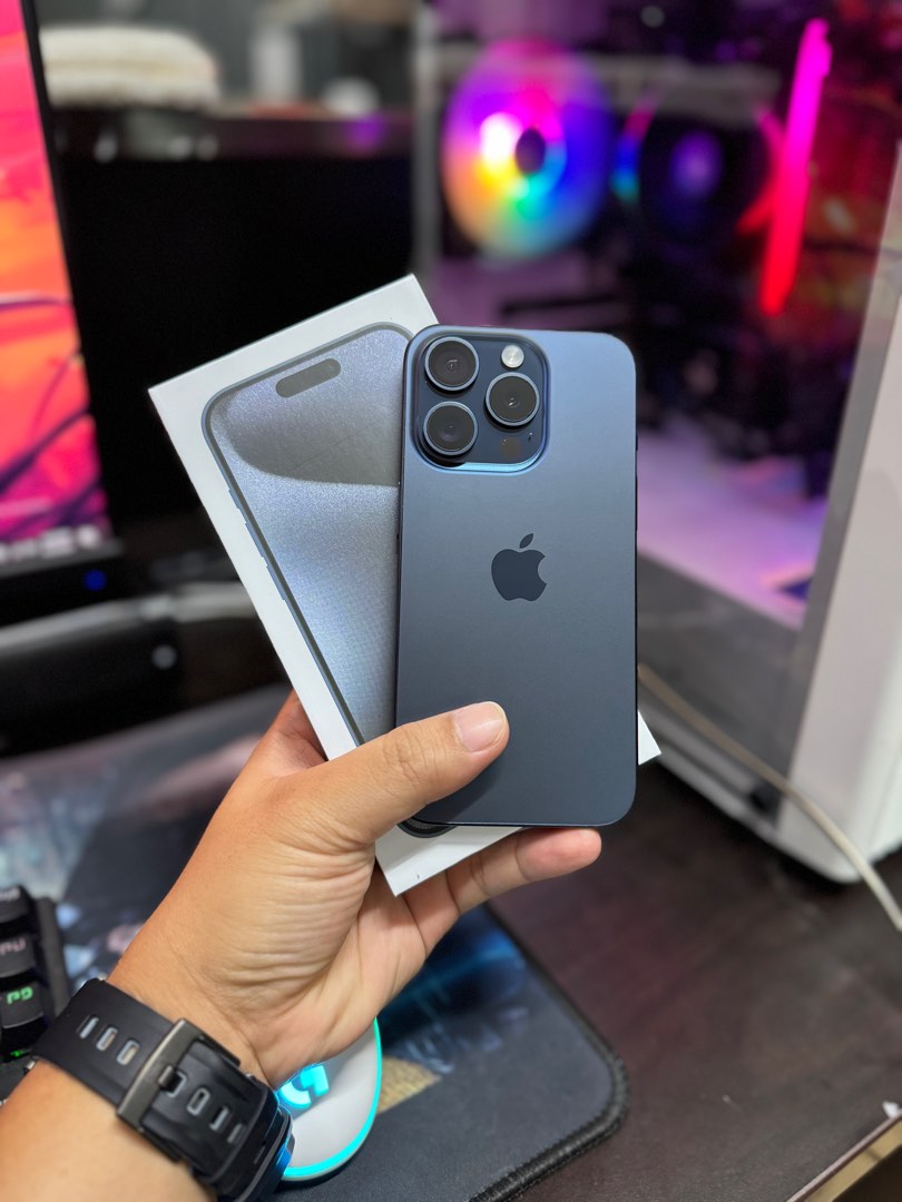 iPhone 15 Pro 128GB Blue Titanium, Mobile Phones & Gadgets, Mobile ...