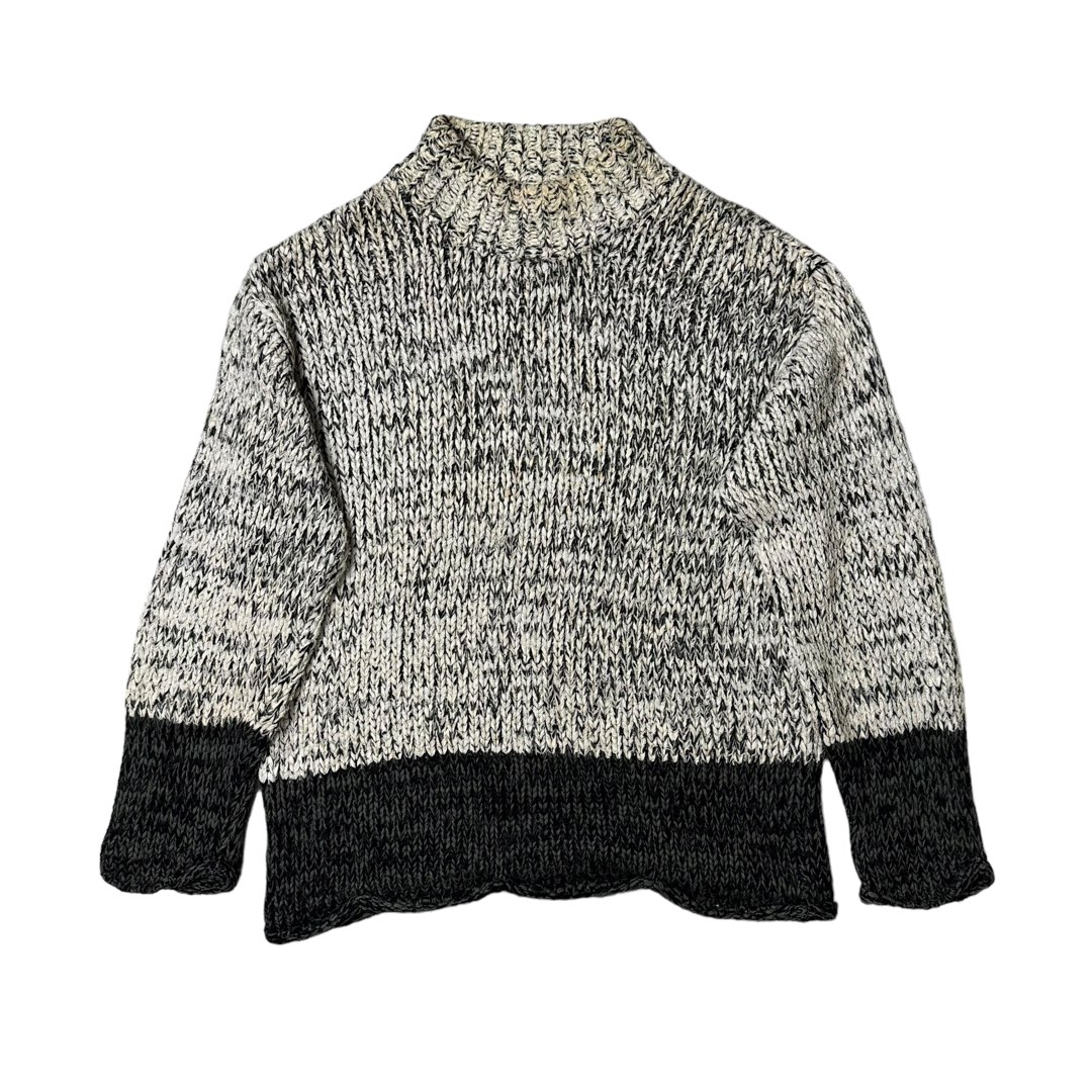 Issey Miyake Main Line Wool Rib Knitwear Mock Neck Sweater, Men's ...