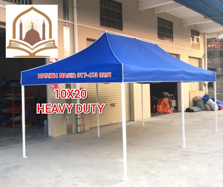 KHEMAH CANOPY NIAGA DAN CANVAS SAHAJA PELBAGAI SAIZ 10X10 8X8 6X6 10X15 ...