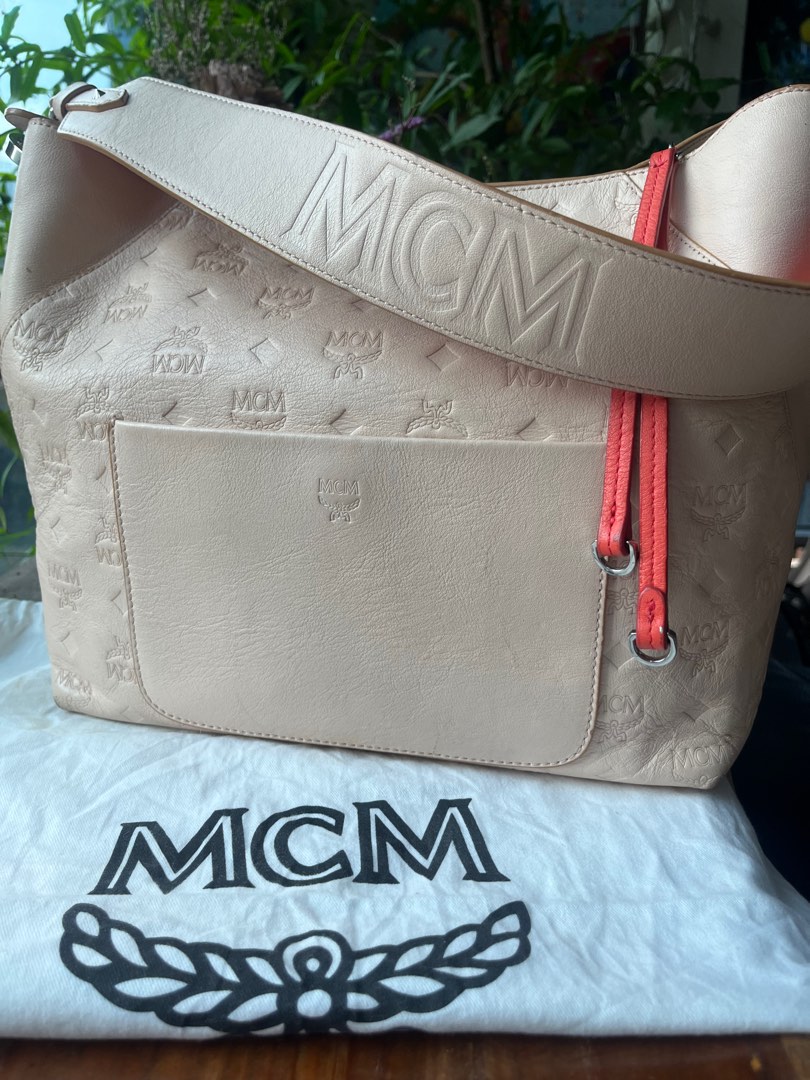 MCM 2 Way Hobo Bag - Klara - embossed leather, Luxury, Bags & Wallets on Carousell