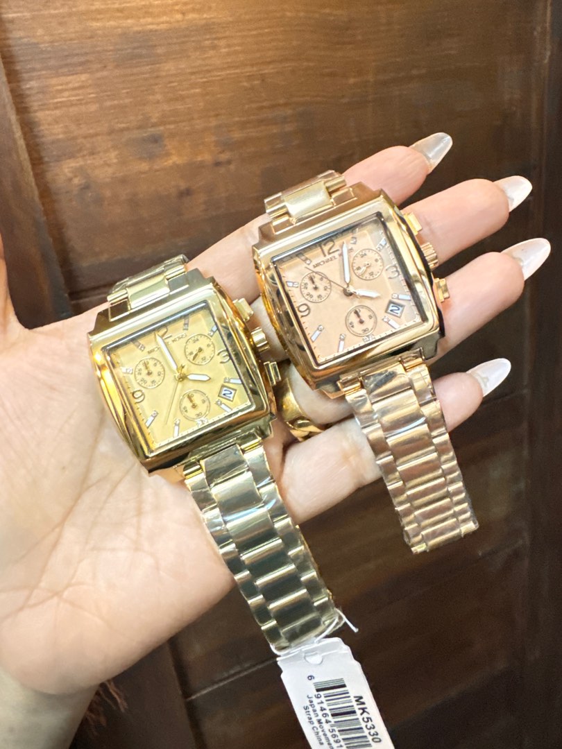 MK Square chronograph, Women's Fashion, Watches & Accessories, Watches ...