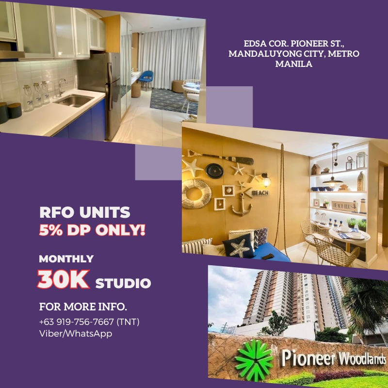 New unit! condo 30k monthly rent to own PIONEER WOODLANDS HIGH rise ...