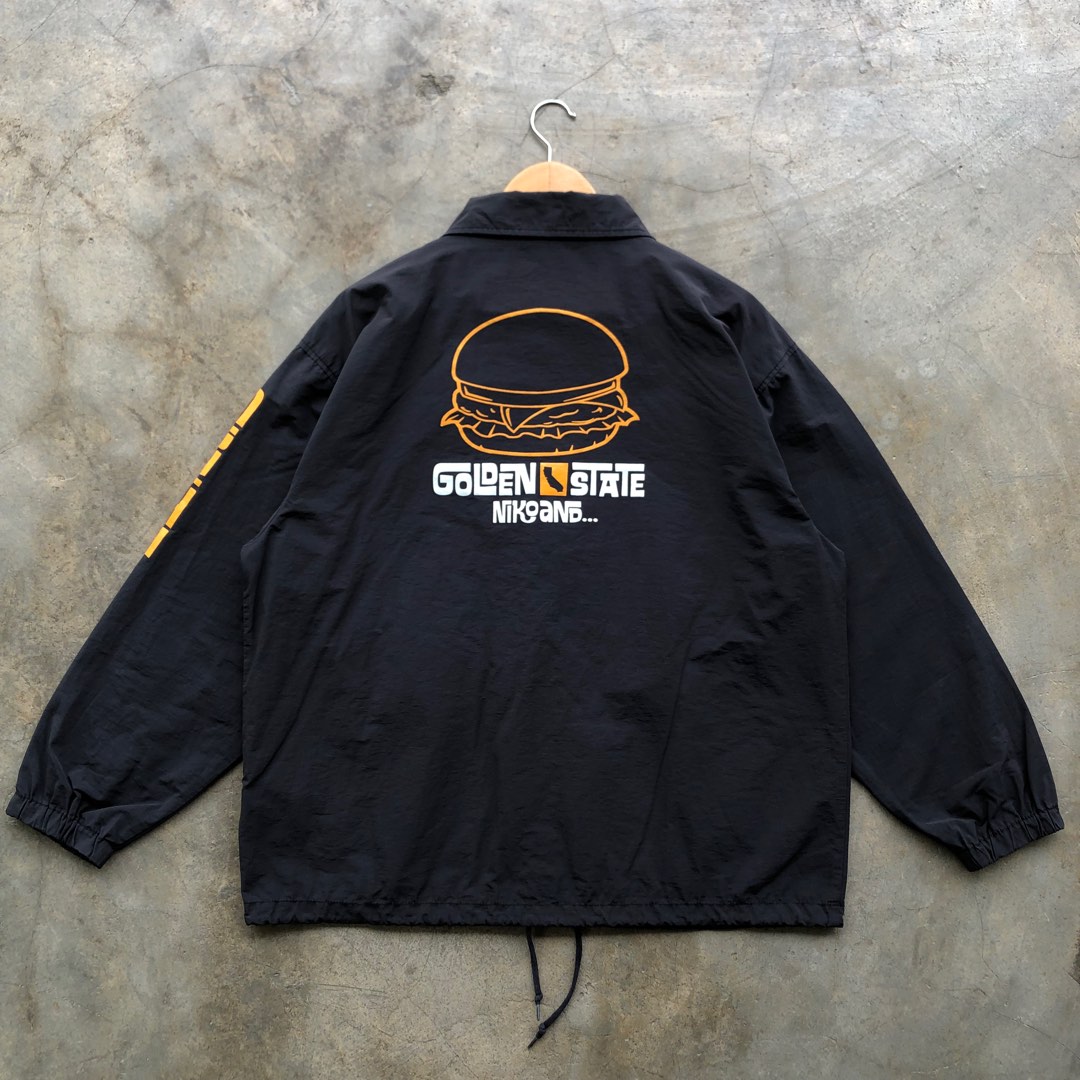 Nico and brand golden state big print windbreaker jacket, Men's Fashion ...