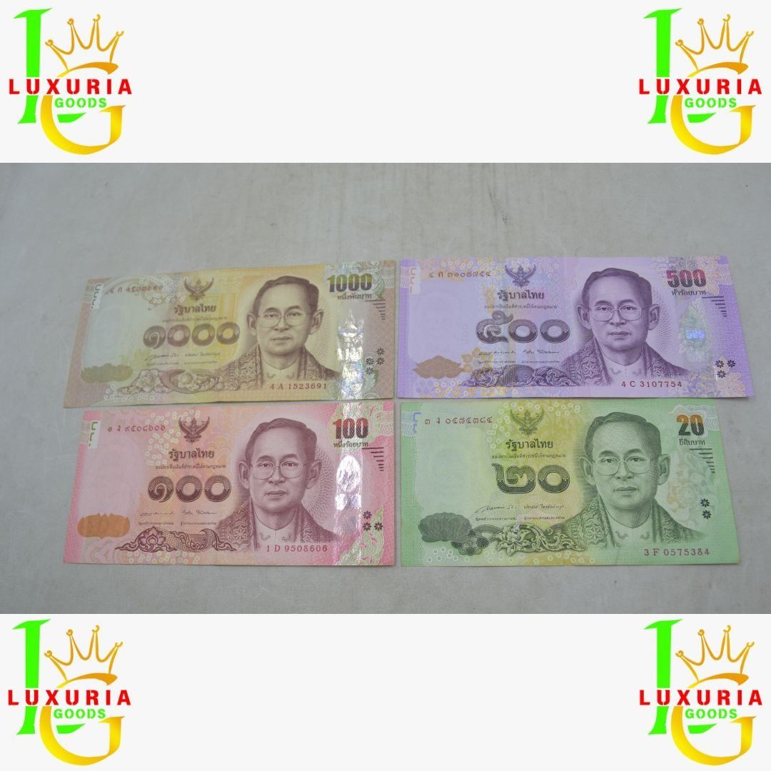 PAKET KOLEKSI SET UANG REAL THAILAND BAHT EDISI LAMA, 4 lembar, Antik ...