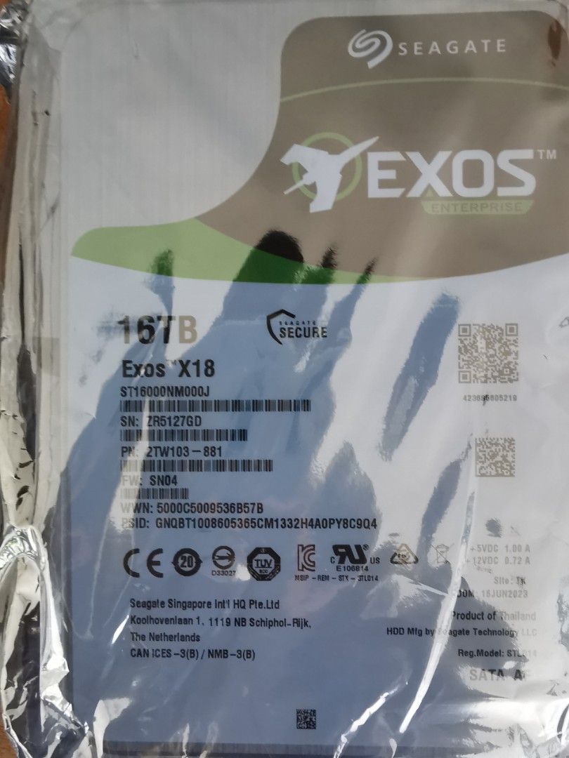 Seagate Exos 16tb X18, Computers & Tech, Parts & Accessories, Hard ...