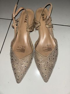 Sepatu Pesta Hak Kotak 5cm Peter Keiza, Fesyen Wanita, Sepatu di Carousell