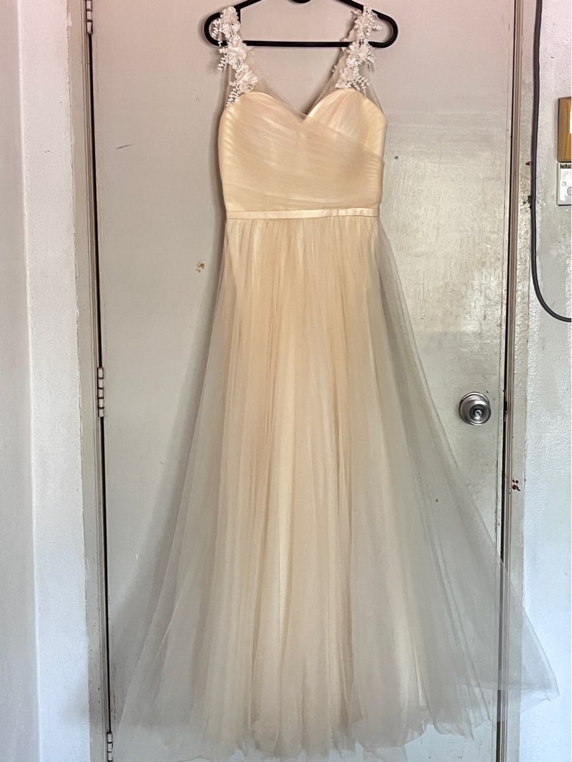Sewa Rent Cream / Yellow Princess Dinner Dress, Women's Fashion ...