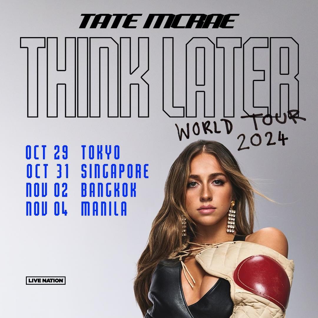 Tate McRae Think Later Tour Concert Ticket, Tickets & Vouchers, Event ...