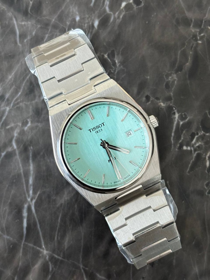 Tissot PRX Quartz Mint Green, Men's Fashion, Watches & Accessories ...