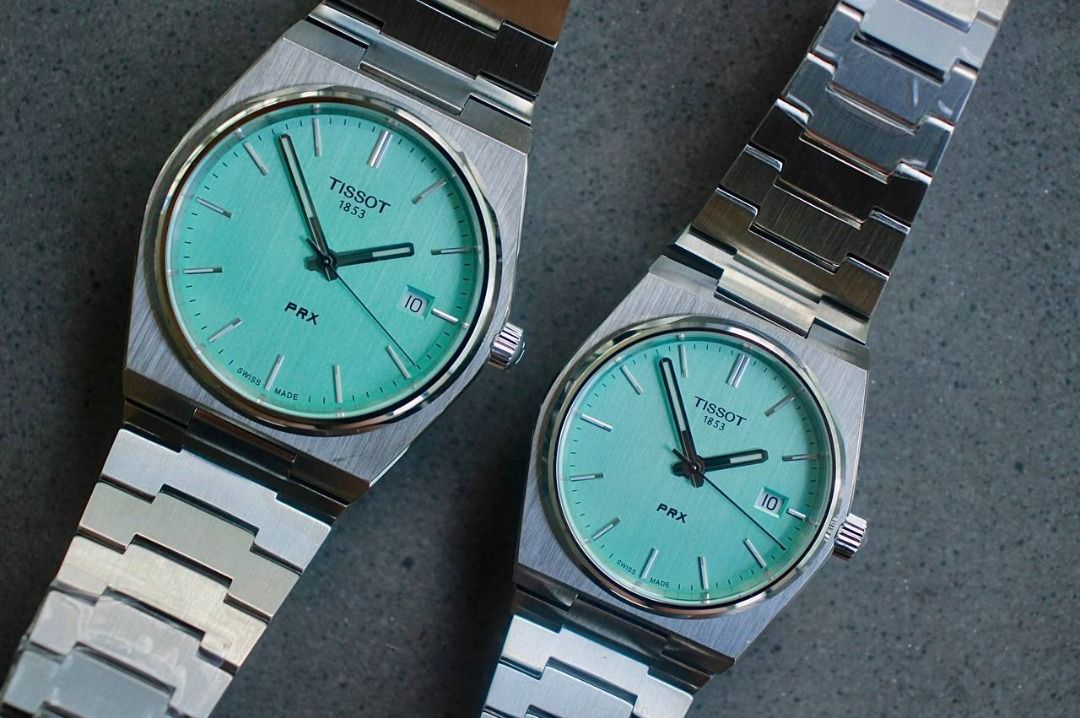 Tissot PRX Quartz Mint Green, Men's Fashion, Watches & Accessories ...