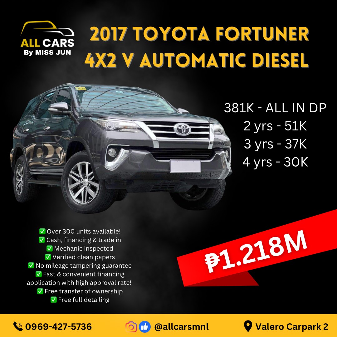 Toyota Fortuner V 14K KMS ONLY Auto, Cars for Sale, Used Cars on Carousell