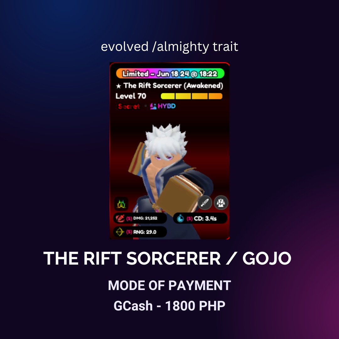 (TRIPLE S & ALMIGHTY TRAIT) ANIME DEFENDERS UNIT THE RIFT SORCERER ...