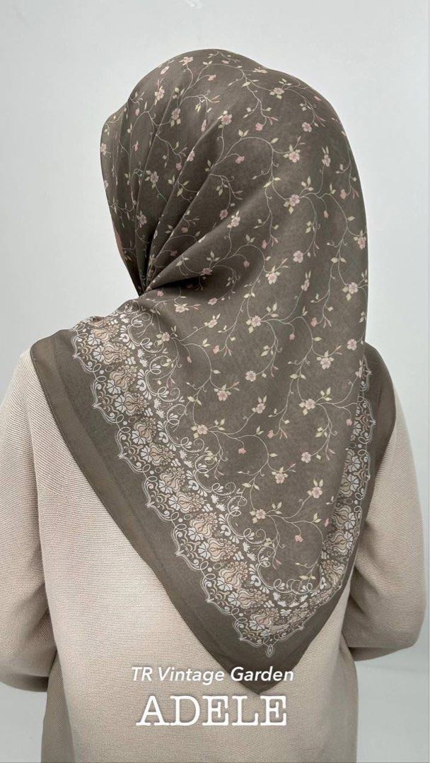 TUDUNG RUFFLE VINTAGE GARDEN, Women's Fashion, Muslimah Fashion, Hijabs ...