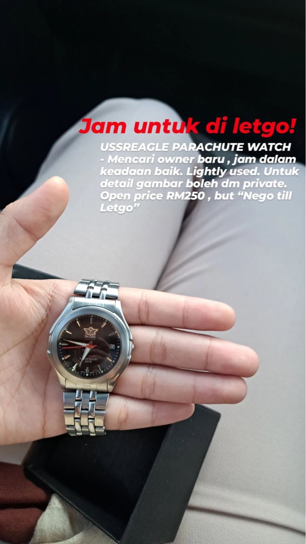 USSREAGLE PARACHUTE WATCH, Luxury, Watches on Carousell