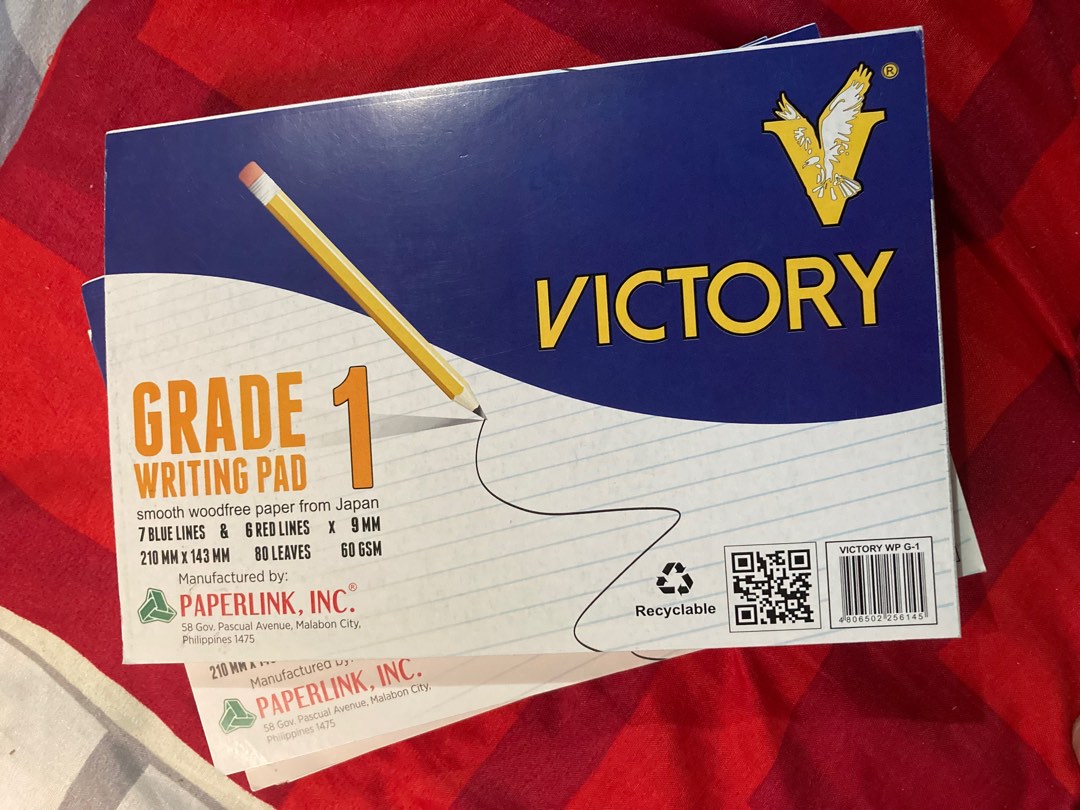 6 pads + 1 free Victory writing pad for Grade 1, Hobbies & Toys ...
