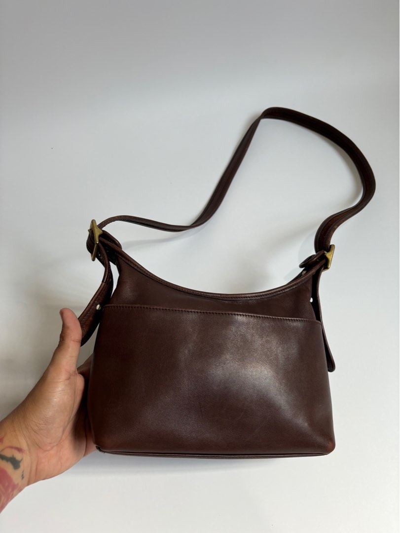 Vintage Coach 9136 Legacy Zip Top Hobo Brown Leather Crossbody Bag ...