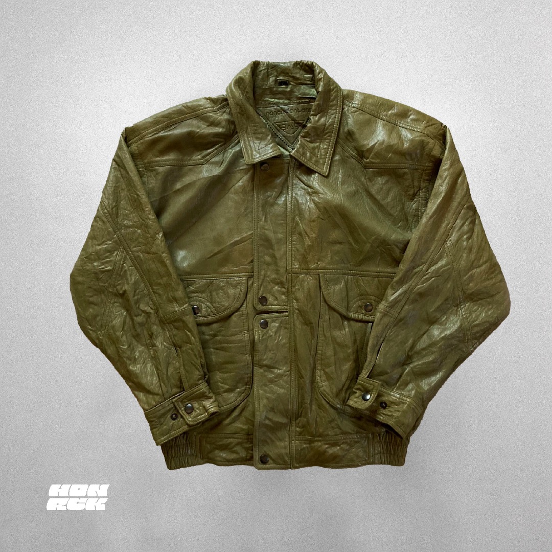 Vintage Non Chalant moss green bomber jacket, Men's Fashion, Coats ...