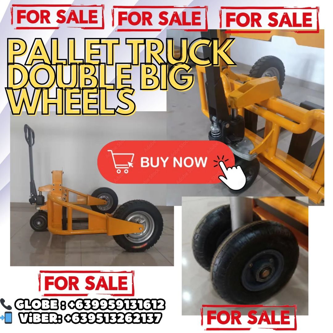 1200kg outdoor pallet truck double big wheels trolley, Everything Else ...
