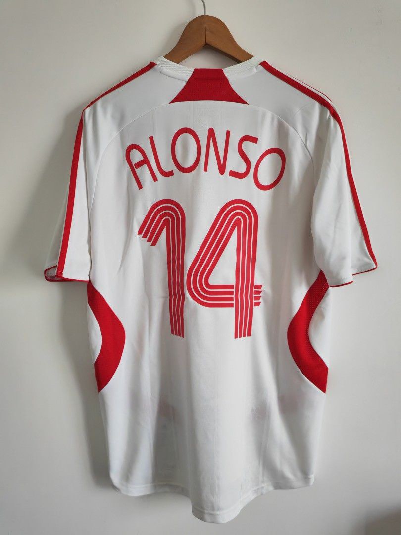 #14 Xavi Alonso Liverpool 2007 away soccer/football jersey/kit rare ...