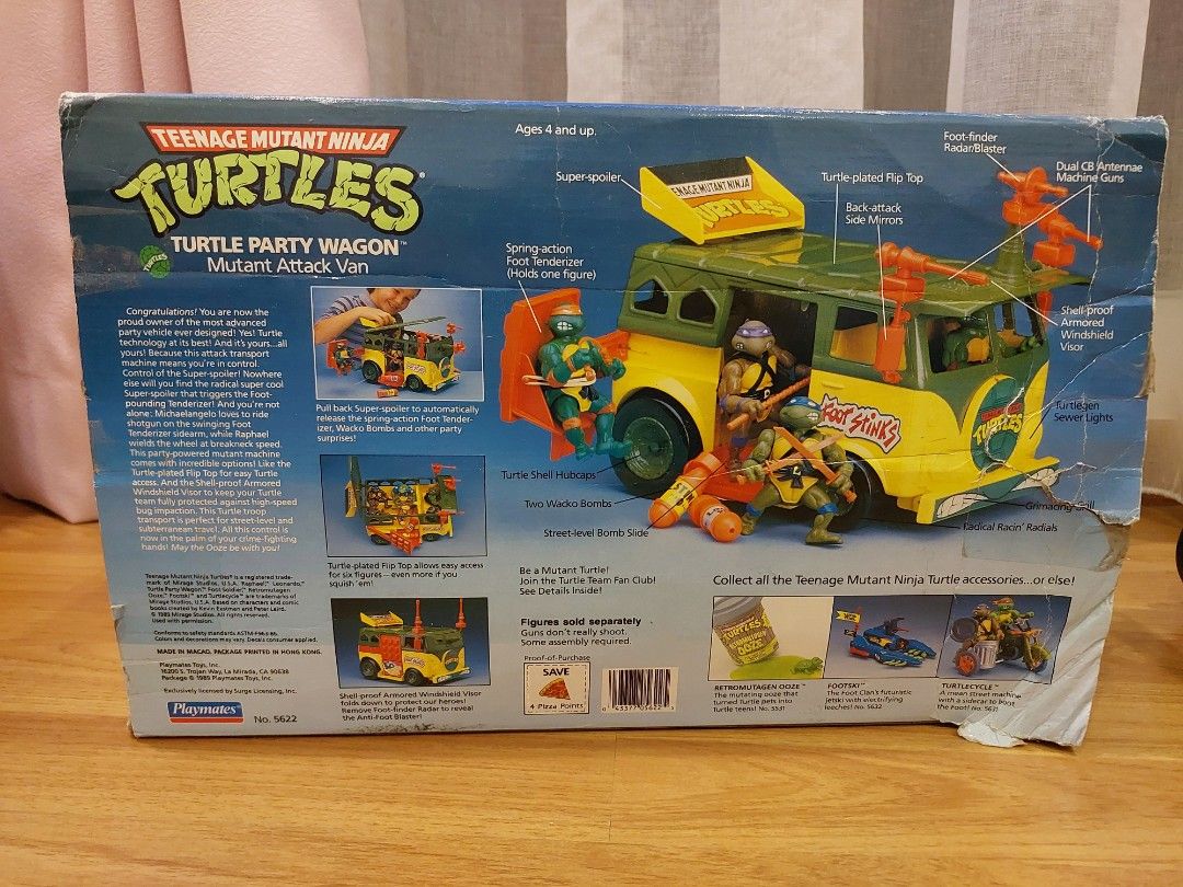 1989 TMNT Vintage Party Wagon Bus C/W Box, Hobbies & Toys, Collectibles ...