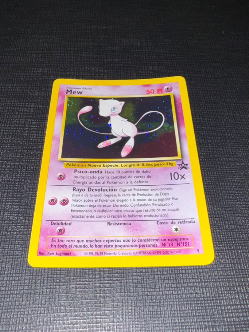 2000 Pokemon Mew Black Star Promo HOLO + Swirl #9 WOTC, Hobbies & Toys ...