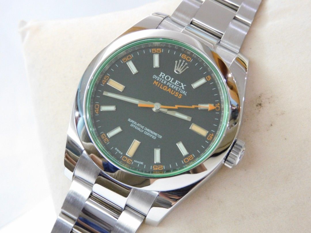 2014 Rolex Milgauss 116400GV Green Crystal Full Set., Luxury, Watches ...