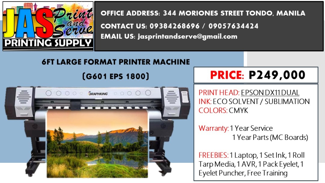 6FT LARGE FORMAT PRINTER MACHINE DUAL HEAD DX11, Computers & Tech ...