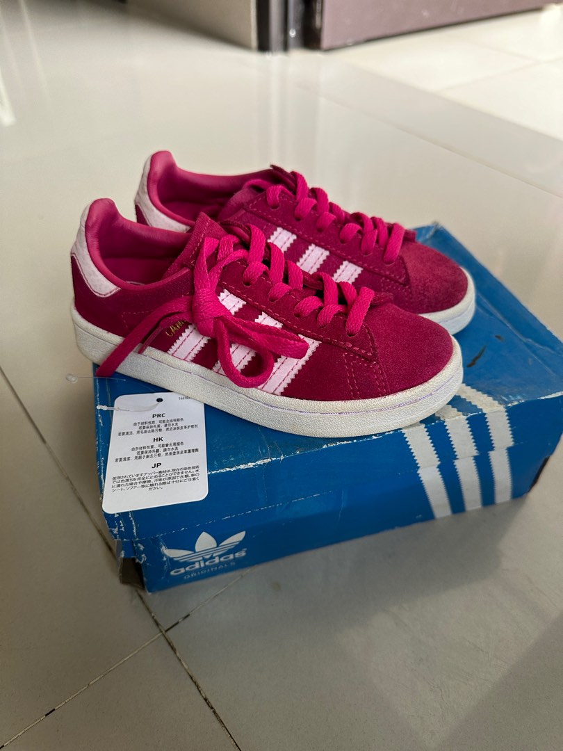 Adidas Campus Kids Pink Suede Original Complete Set, Bayi & Anak, Baju ...