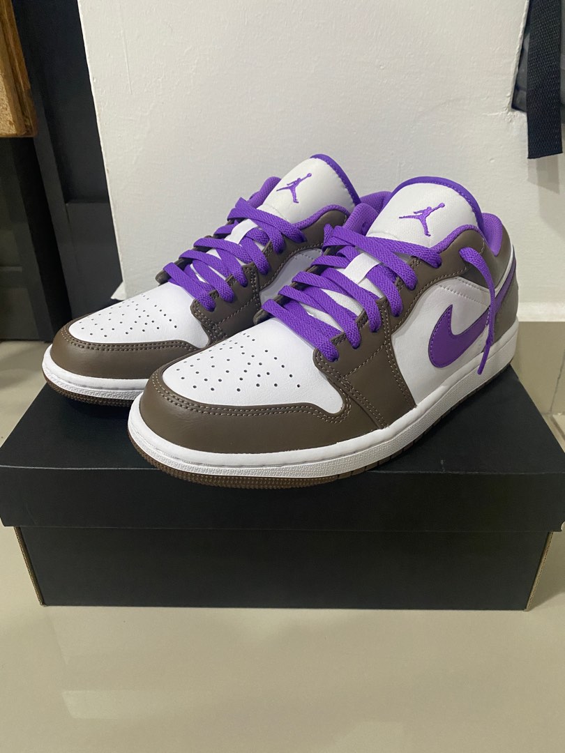 Air Jordan 1 Low Purple Mocha, Men's Fashion, Footwear, Sneakers on ...