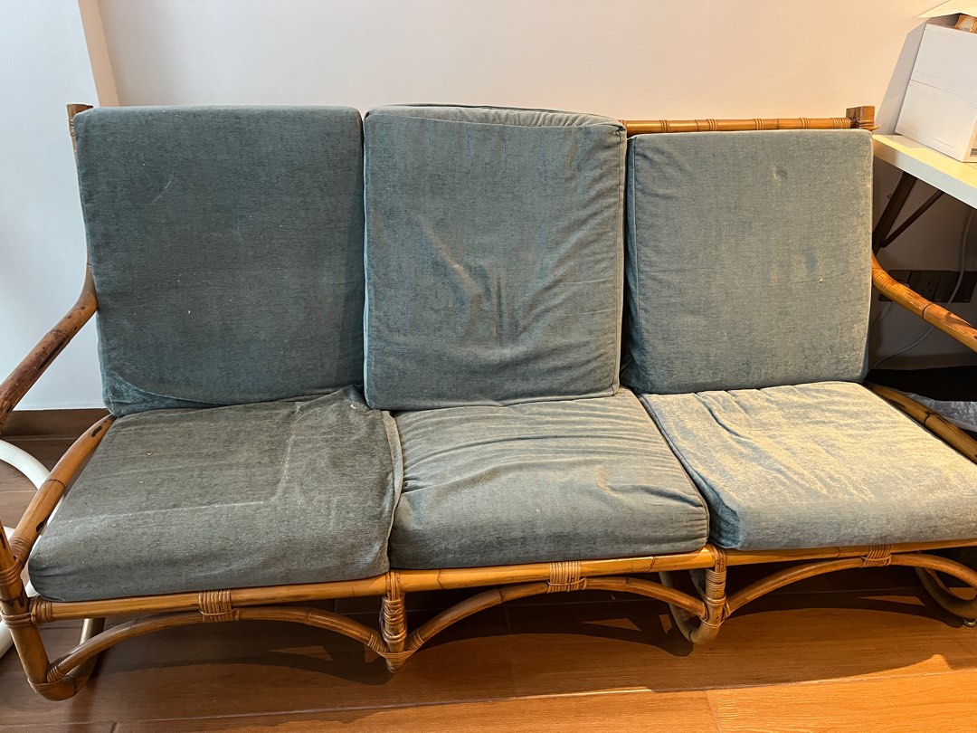 Bamboo frame sofa, Furniture & Home Living, Furniture, Sofas on Carousell