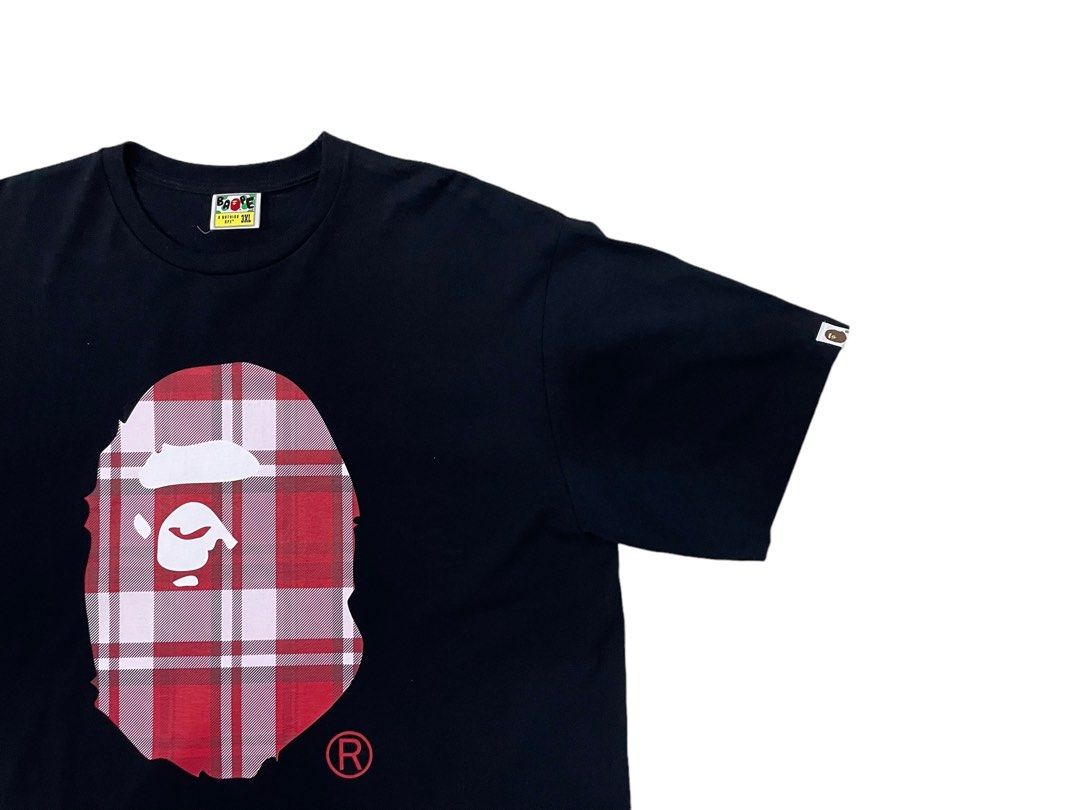 Bape head check logo, Men's Fashion, Tops & Sets, Tshirts & Polo Shirts ...