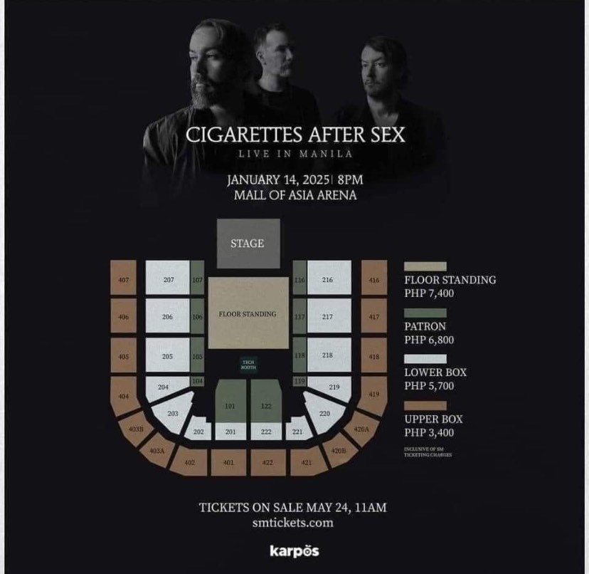 Cigarettes After Sex Ticket Tickets And Vouchers Event Tickets On Carousell