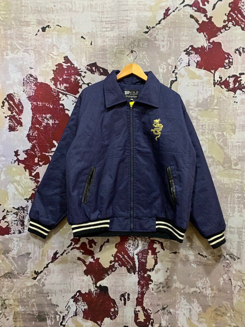 Dai Peng Sheng Dragon Bomber Jacket Sulam For Mens, Women's Fashion ...
