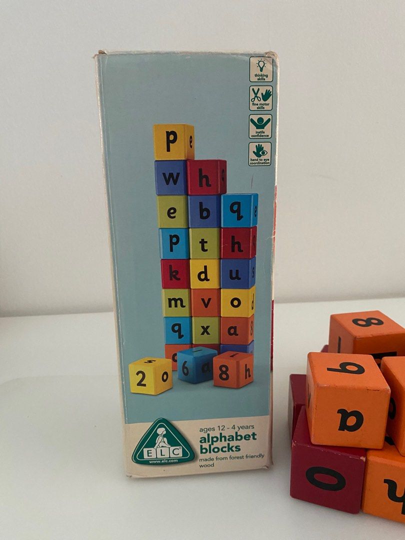 ELC Alphabeth Blocks (wooden), Hobbies & Toys, Toys & Games on Carousell