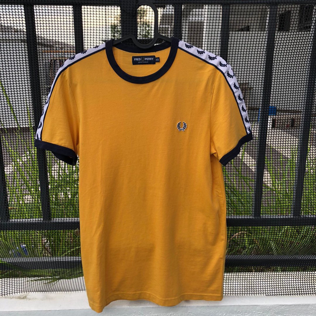 Fred perry side tape, Men's Fashion, Activewear on Carousell