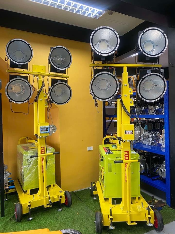 FUJI LED TOWER LIGHT WITH FUJIMOTO SILENT DIESEL GENERATOR 6KVA ...