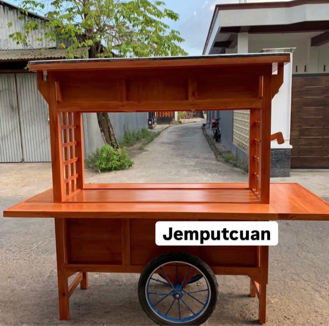 Gerobak kayu roda gerobak jualan roda gerobak roda kayu jati mahoni ...