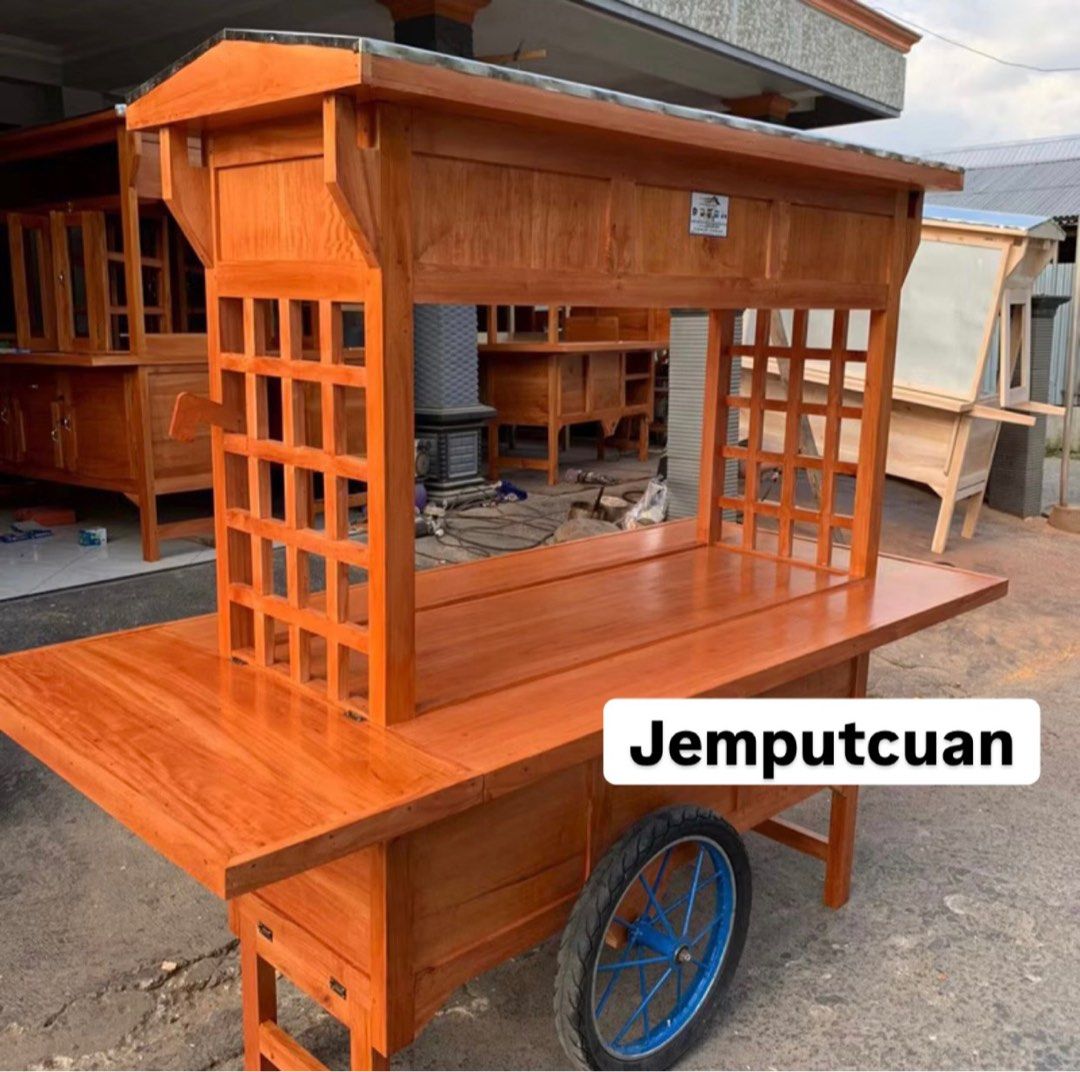 Gerobak kayu roda gerobak jualan roda gerobak roda kayu jati mahoni ...