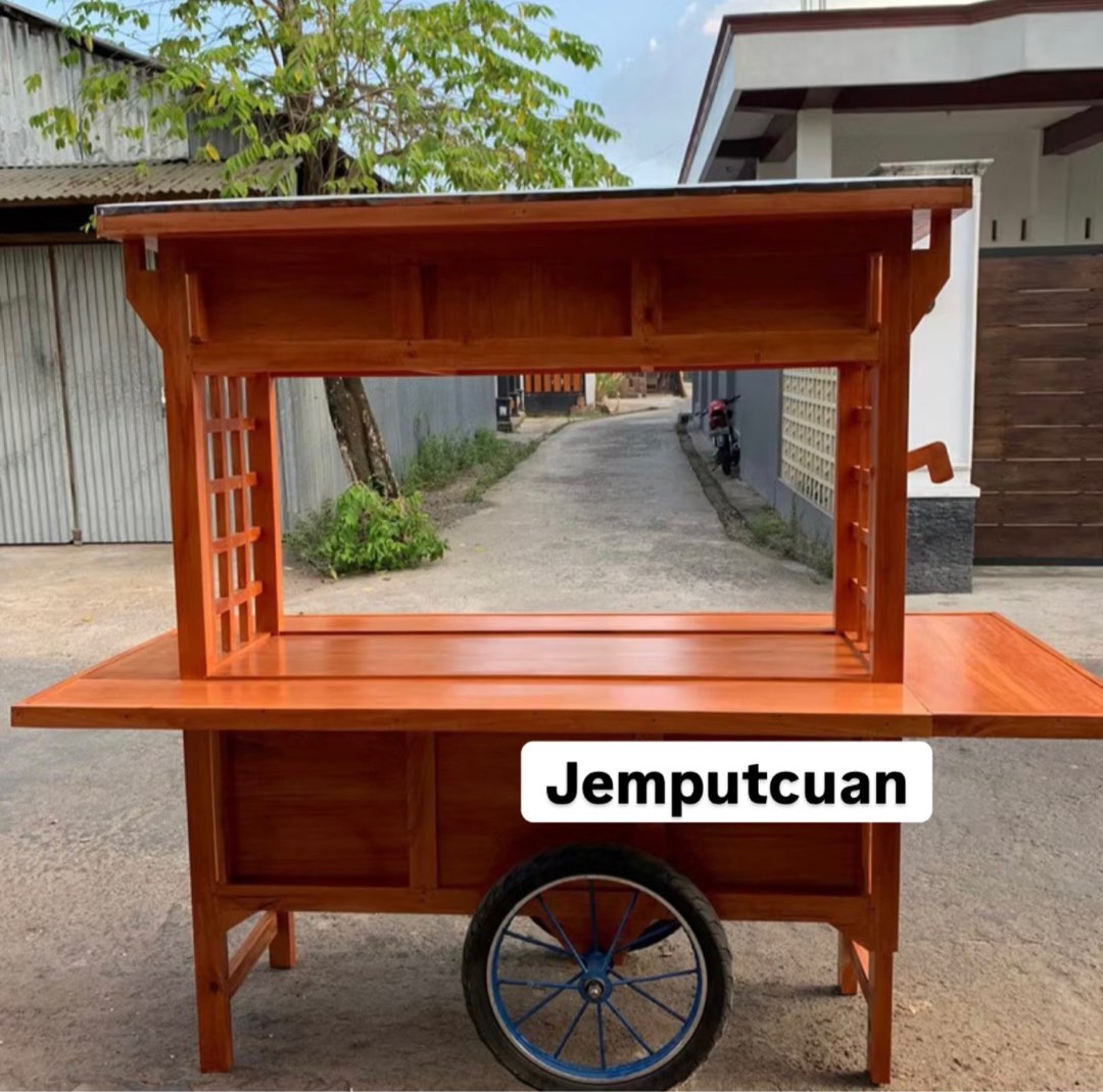 Gerobak meja dorong roda gerobak jualan angkringan, Properti, Dijual di ...