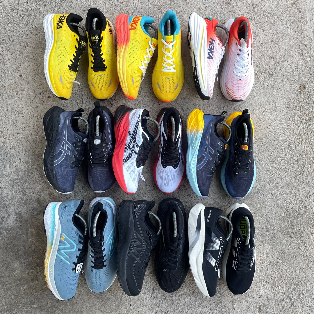 H0ka Clift0n Bondi Asics Novablast 4 New Balance FuelCell v4 Running ...
