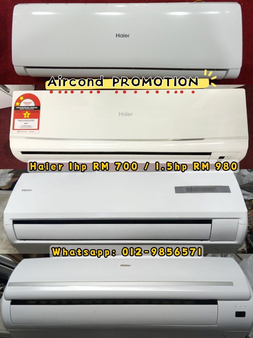 Haier 1hp -1.5hp Aircond, TV & Home Appliances, Air Conditioners ...