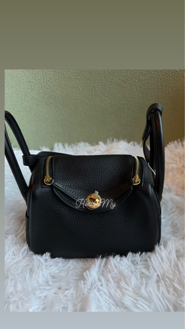 Hermes Mini Lindy Black GHW, Luxury, Bags & Wallets on Carousell